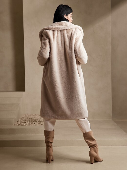 Long Faux Fur Coat Banana Republic Factory