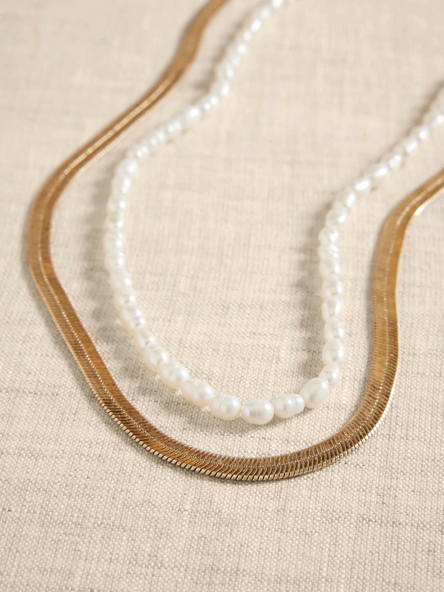 Pearl Snake Chain Necklace | Banana Republic Factory