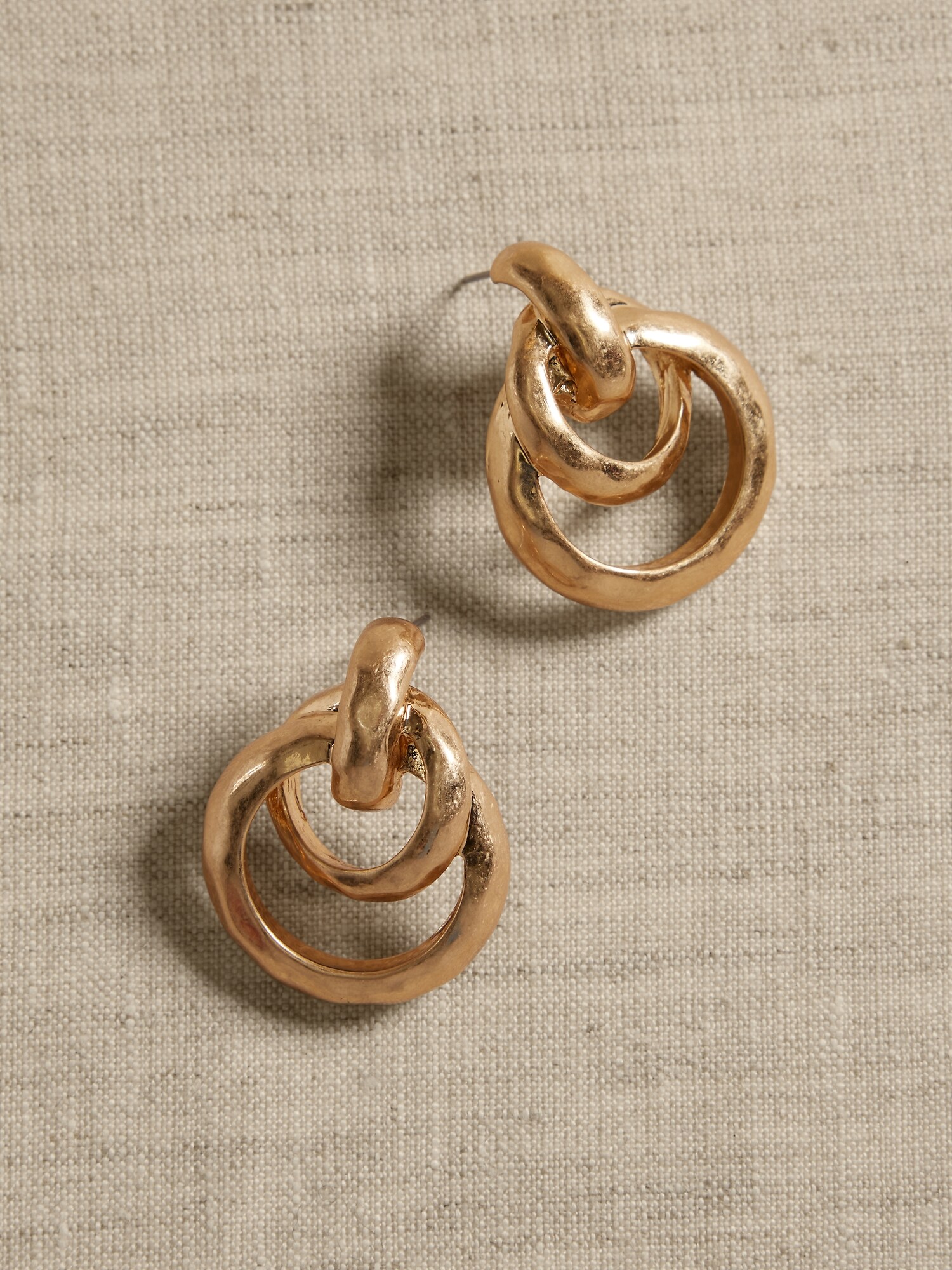 Double Linked Hoop Earrings | Banana Republic Factory