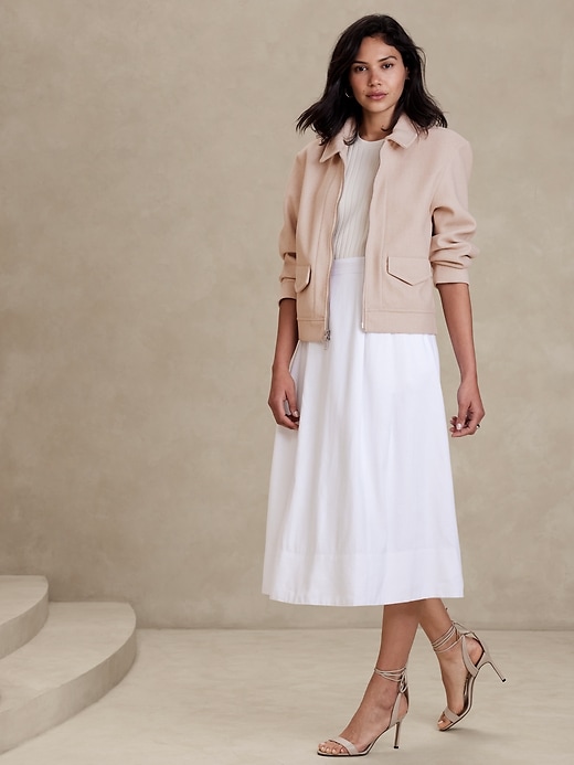 Melton Volume-Sleeve Jacket | Banana Republic Factory Melton Volume-Sleeve Jacket | Banana Republic Factory