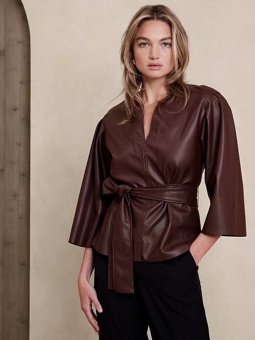 Vegan Leather Tunic | Banana Republic Factory