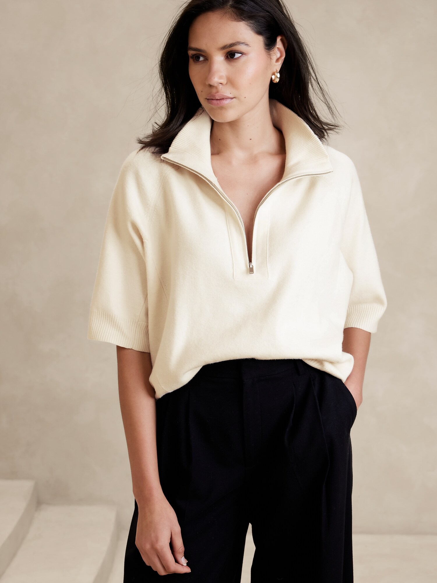 Quarter Zip Pullover Sweater Banana Republic Factory Quarter Zip Pullover Sweater Banana Republic Factory