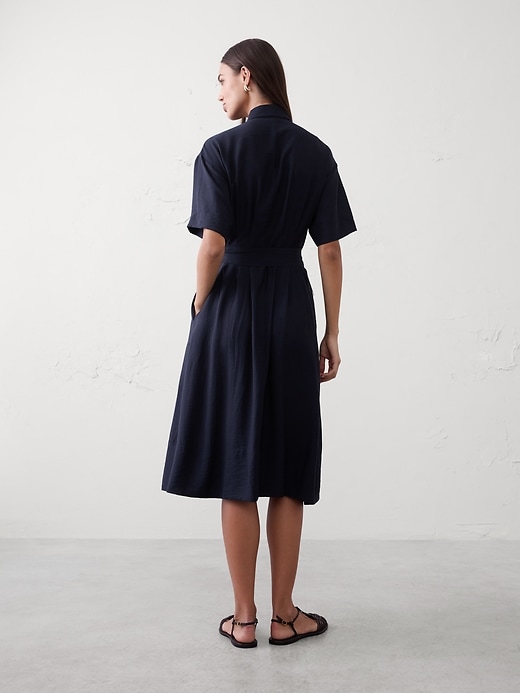 Pleated Midi Shirtdress | Banana Republic Factory