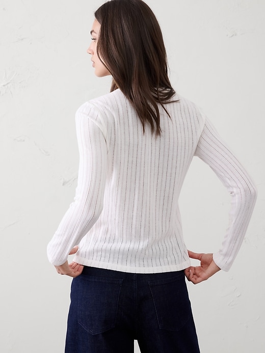 Sheer Ribbed Top | Banana Republic Factory