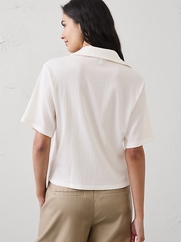Textured Smocked Polo | Banana Republic Factory