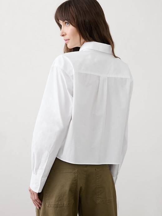 Cotton Cropped Shirt | Banana Republic Factory
